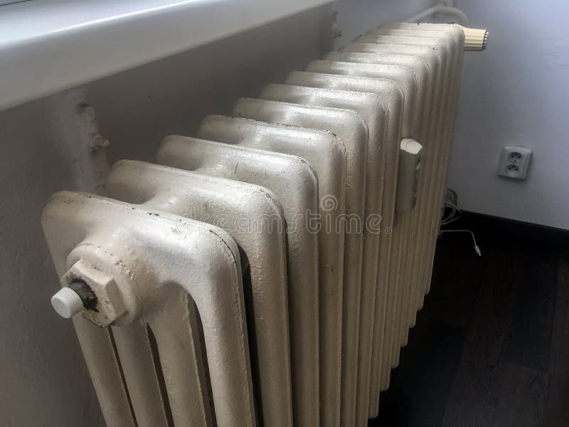 The Old and Obsolete Radiator Stock Photo - Image of interior, radiator ...