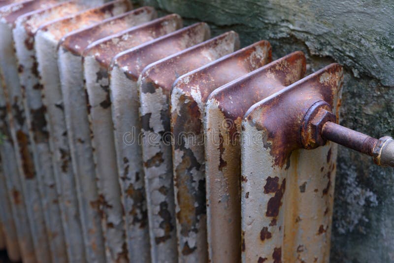 Old rusty radiator stock image. Image of background, radiator - 27801265