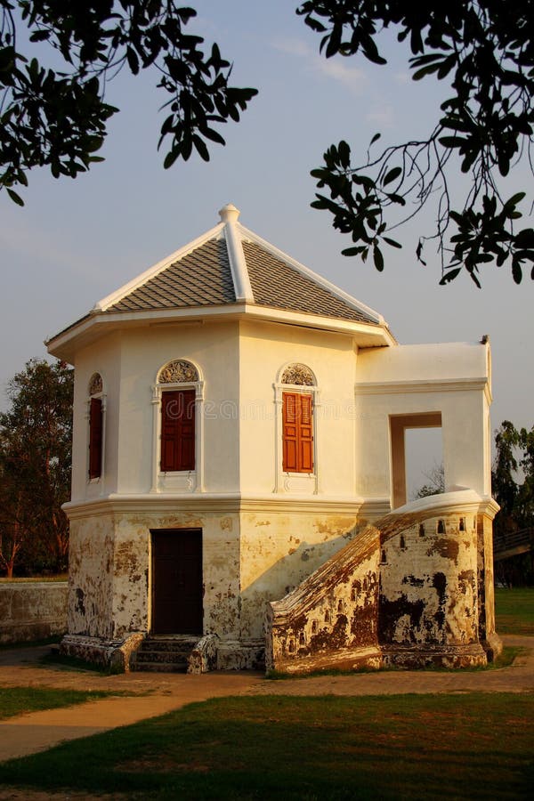 Old octagon castle stock photo. Image of pavilion, reconstruction ...
