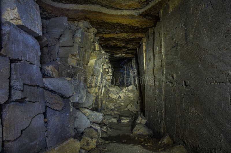 Old Odessa catacombs stock image. Image of adventure - 135159861