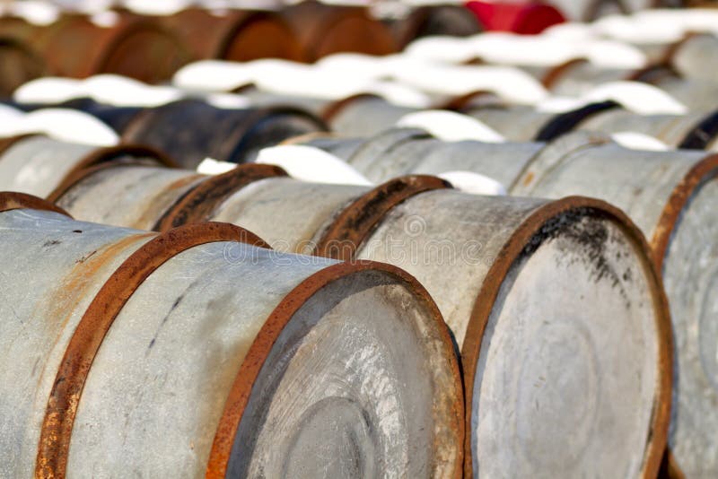 Old oil barrels stock image. Image of environmental, chemical - 29195601