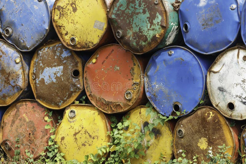 Old oil barrels stock image. Image of fuel, flammable - 56433249