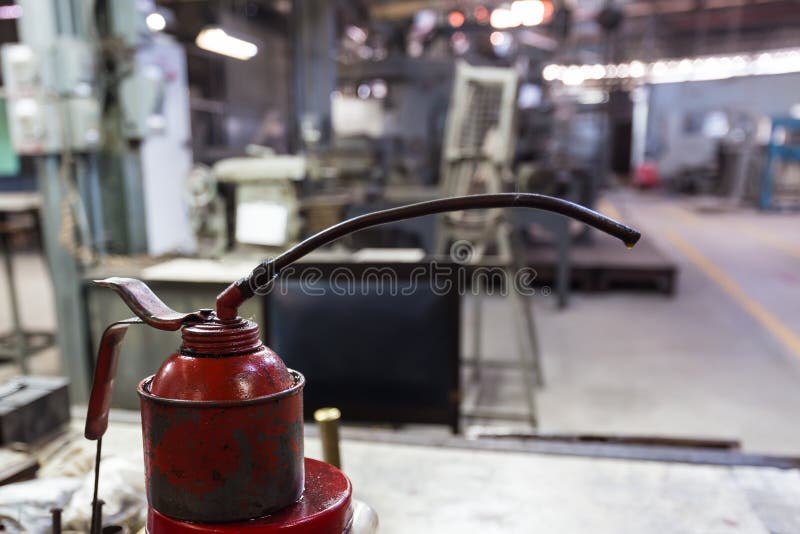 Old oil jar stock image. Image of metal, manufacturing - 67984759