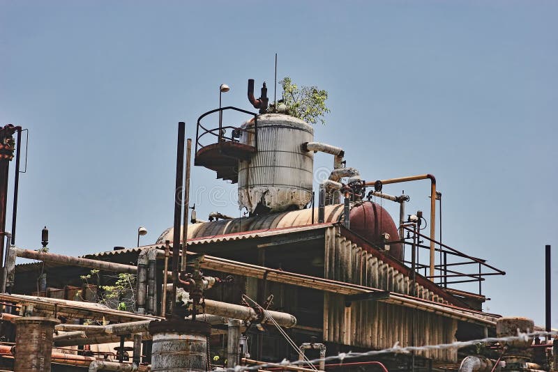 Old oil refinery stock image. Image of site, work, industry - 25952347
