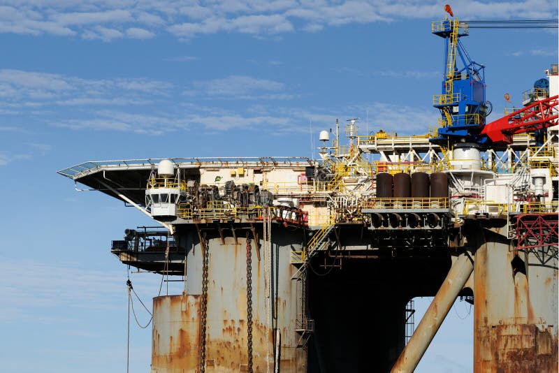 Ocean Offshore Oil Rig Drilling Platform Off Stock Image - Image of ...