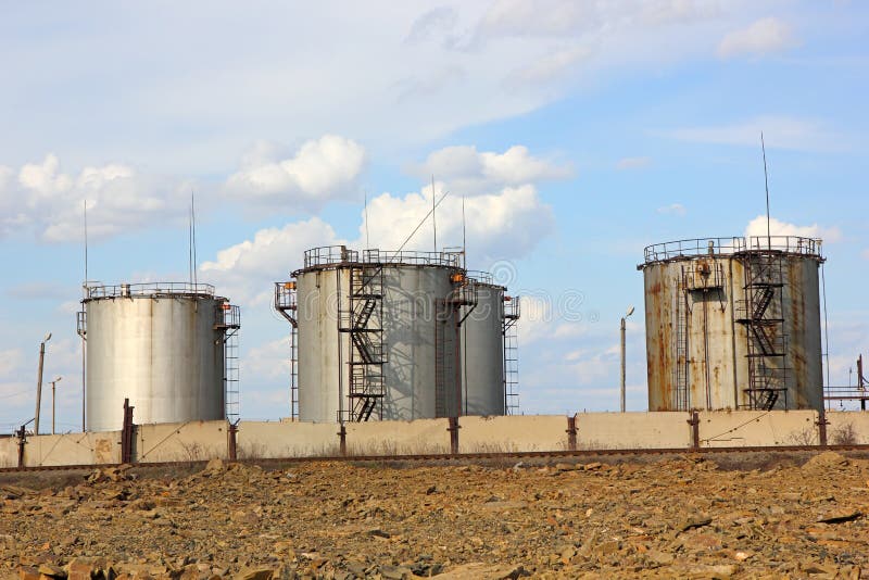 Old oil storage tank stock photo. Image of business, diesel - 25158290
