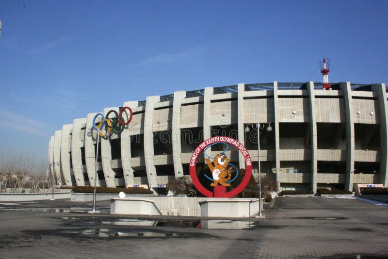 An Old Olympic Stadium Building in Seoul Editorial Photo - Image of ...