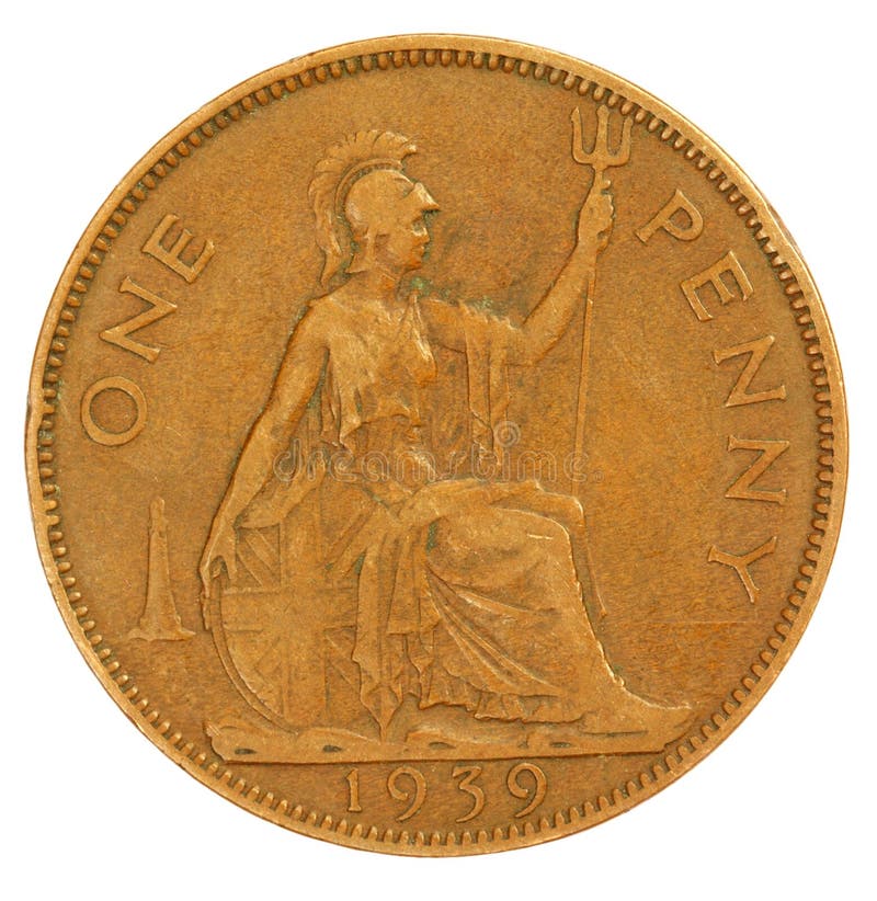 Old of One penny stock image. Image of ancient, iron - 213200685