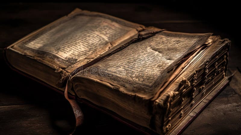 Old Book Tora on the Stone Background, Close-up, Vintage Style. Holy ...