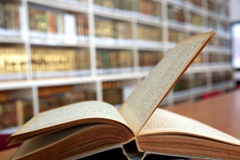 Open Book in library stock image. Image of archives, college - 54641533