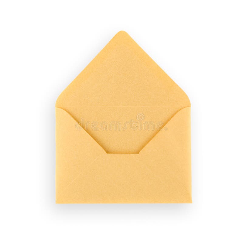 Open golden envelope. stock image. Image of courier, letter - 5857955