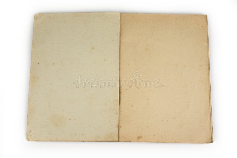 Old Open Grunge Notebook with Blank Pages on a White Stock Photo ...