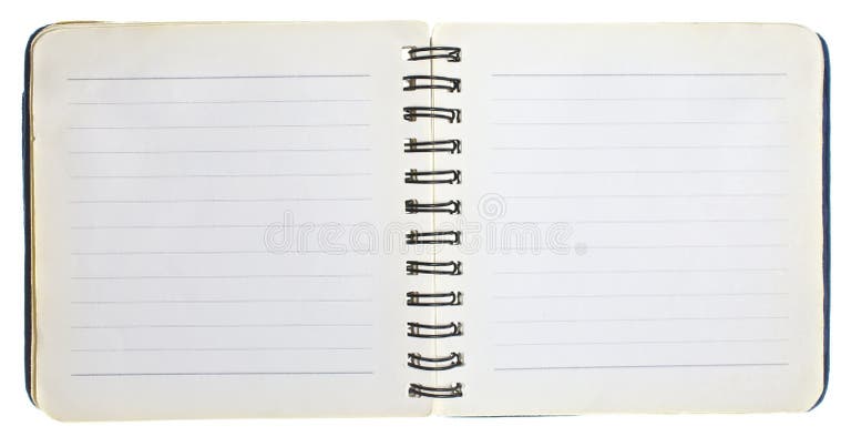 Old open notebook stock photo. Image of diary, blank - 12615804