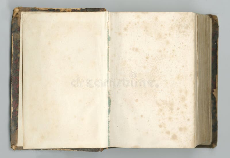 Old Open Notebook with Yellowed Pages. Stock Image - Image of aging ...