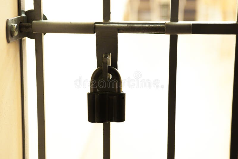 Old Open Padlock with Old Steel Door Stock Image - Image of lock ...
