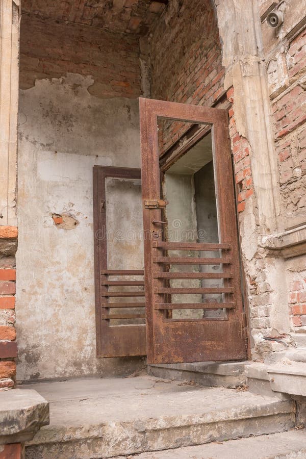 Abandoned House in Desert with Open Door Stock Photo - Image of ...