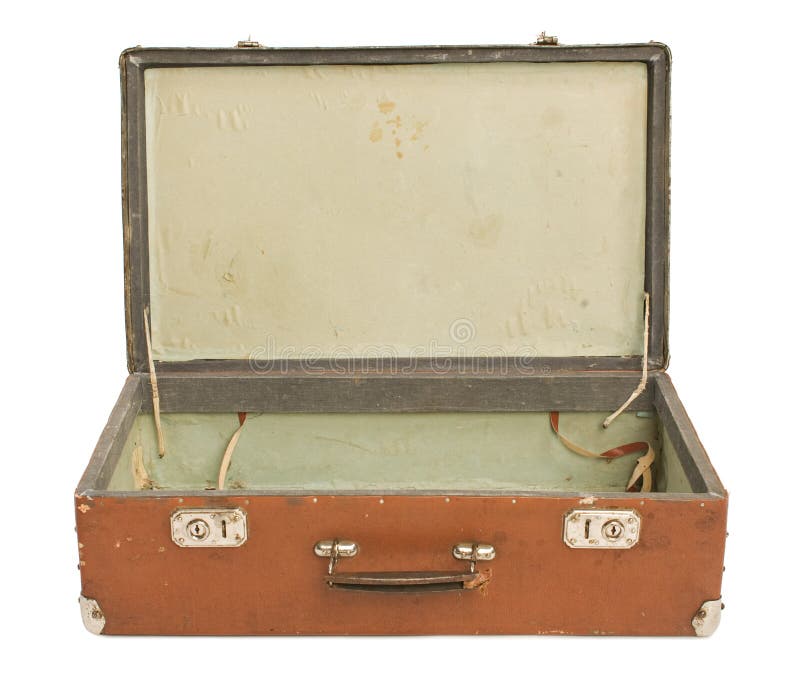 Old open Suitcase stock photo. Image of brown, sixties - 3295918