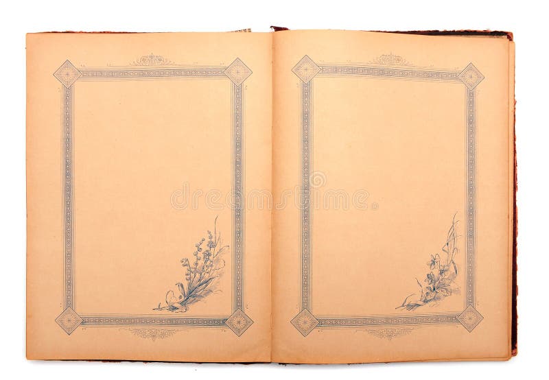 Old Opened Decorated Notebook Stock Photo - Image of aged, diary: 70997100