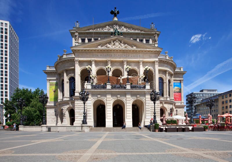 Alte Oper, Frankfurt am Main Editorial Photography - Image of citynight ...