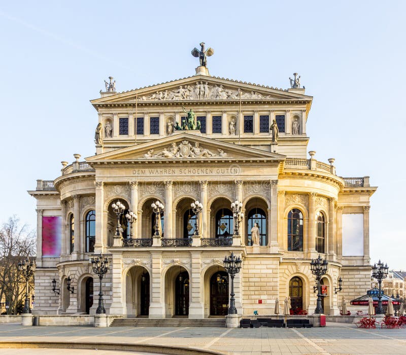 Old Opera House in Frankfurt am Main in the Early Morning Stock Photo ...