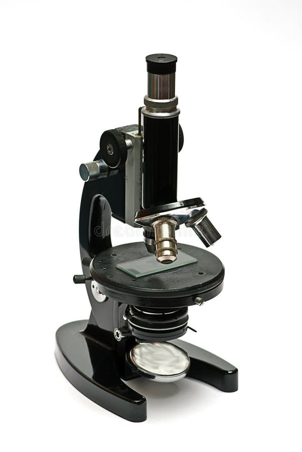 Old Optical Microscope Isolated Stock Photo - Image of concepts ...