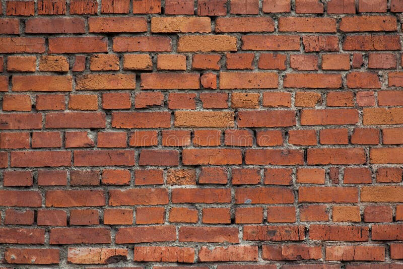 Old Orange Brick Wall with Crumbling Mortar Stock Image - Image of ...