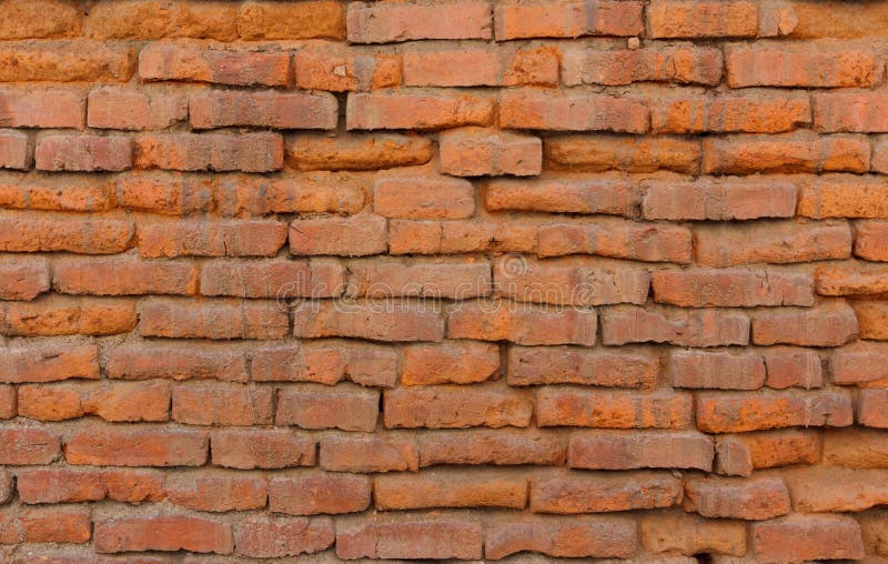 Old orange brick wall stock image. Image of fracture - 35678935