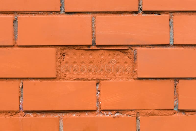 Old Orange Brick Wall Texture Stone Color Background Stock Image ...