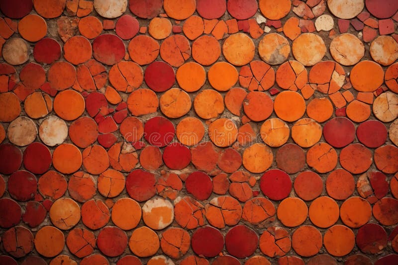 Old Orange Grunge Wallpaper Background Backdrop Texture of Tile Brick ...