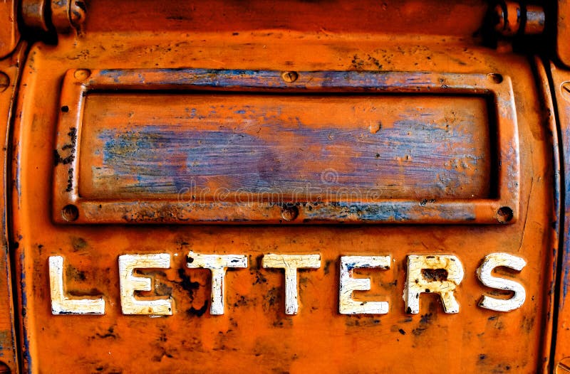 Old Metal Letter Box stock photo. Image of blue, rusty - 143863118