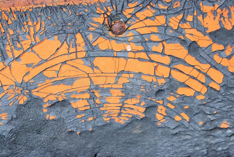Old Orange Painted on Crack Rubber Texture Stock Photo - Image of ...