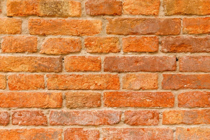Old Orange and Red Brick Wall Stock Photo - Image of artistic ...