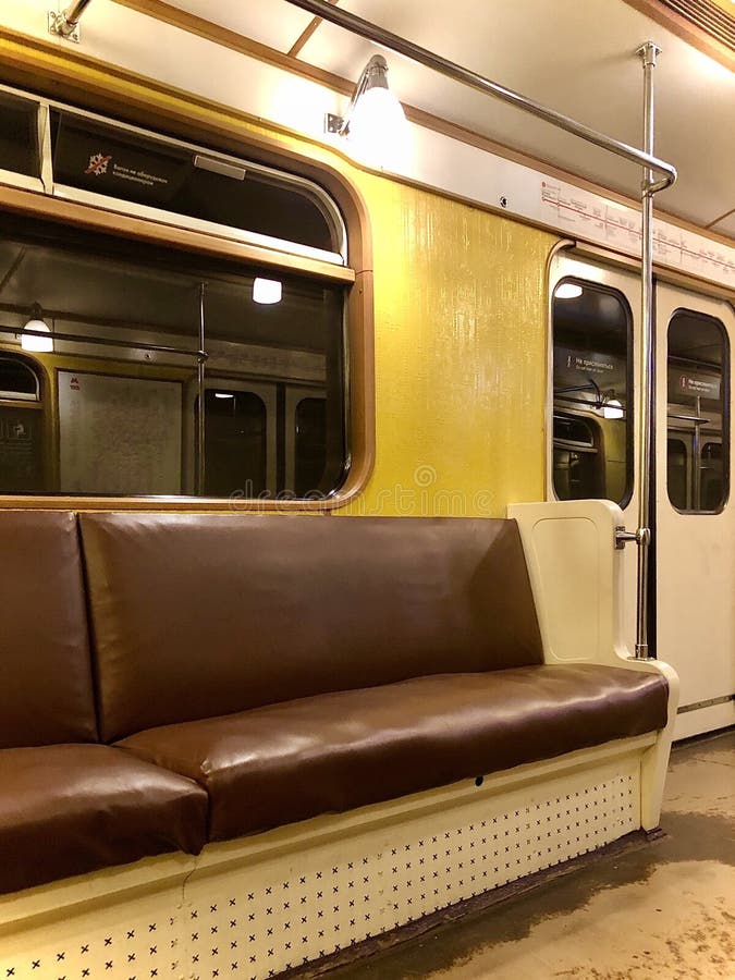 Retro Metro Train in Moscow Editorial Photography - Image of clean ...