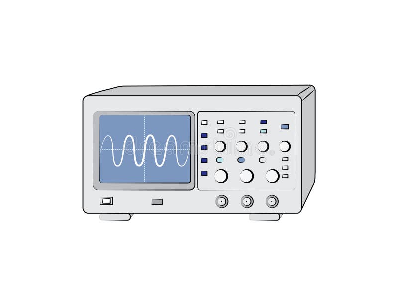 Old oscilloscope stock vector. Illustration of scope - 32844587
