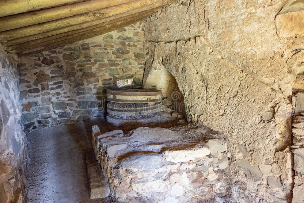 Old and Out of Use Water Mill with Focus on the Millstone Stock Photo ...