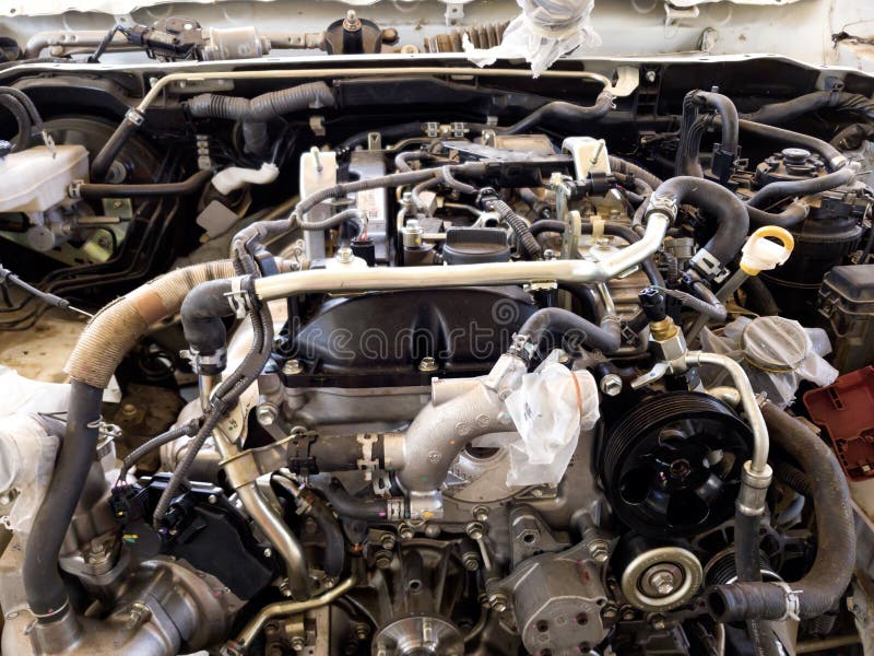 An Old Outdated Engine, a Closeup Shot, Engine Car Broken Stock Photo ...