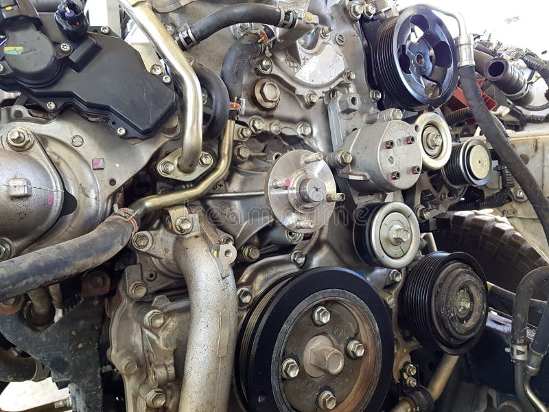 An Old Outdated Engine, a Closeup Shot, Engine Car Broken Stock Photo ...