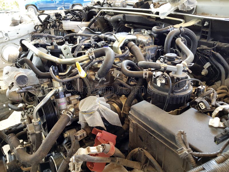 An Old Outdated Engine, a Closeup Shot, Engine Car Broken Stock Photo ...