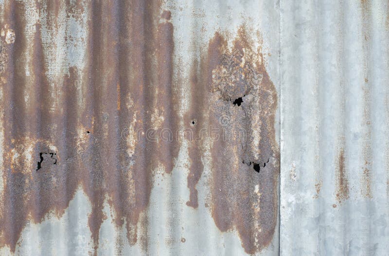 Old and Outdated Metal Wall Panels Cause Rust, Decay and Damage Stock ...