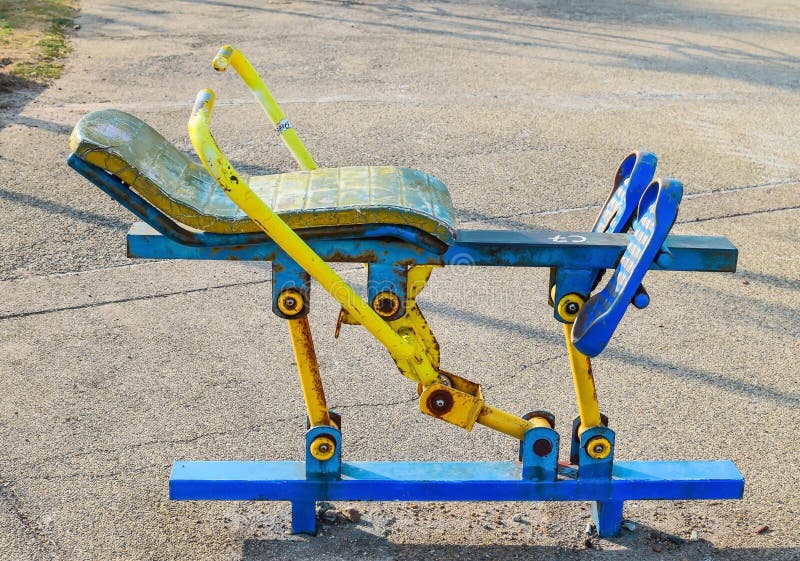 Old Outdoor Exercise Equipment Stock Image - Image of training, asia ...