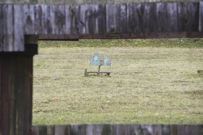 Old Outdoor Shooting Range for Long Guns Stock Image - Image of board ...