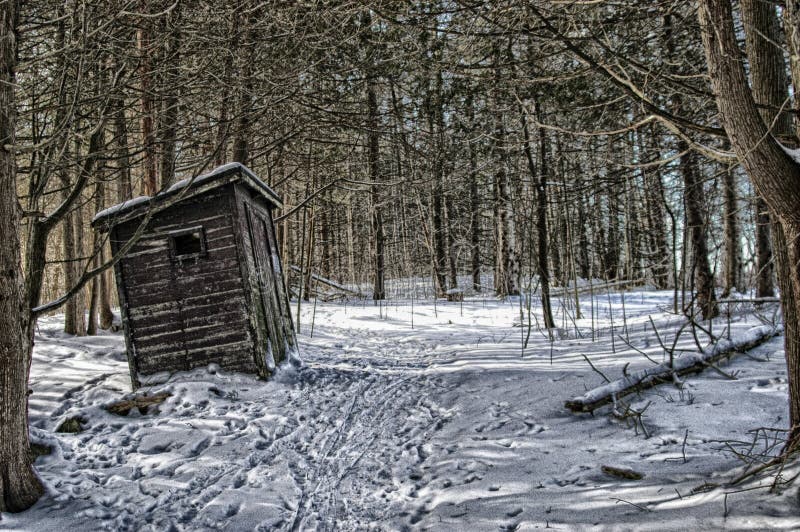 Outhouse in winter stock photo. Image of environment - 23193582
