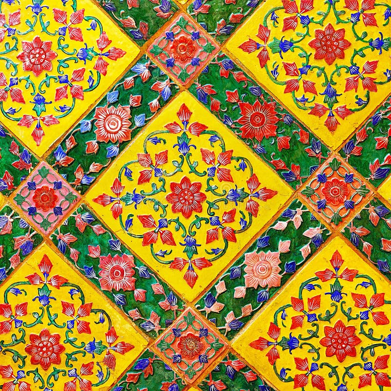 Old Over 151 Year Wall Ceramic Tiles Patterns Handcraft from Thailand ...