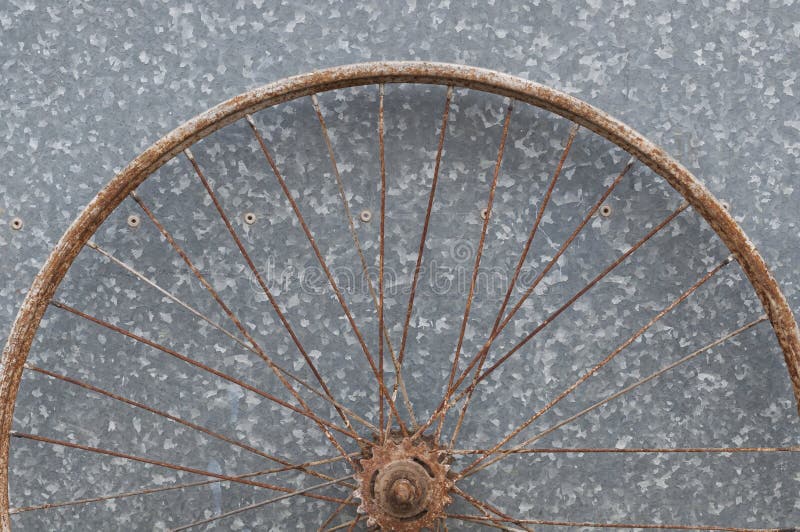 Old Oxidized and Damaged Bicycle Wheels Stock Image - Image of ...