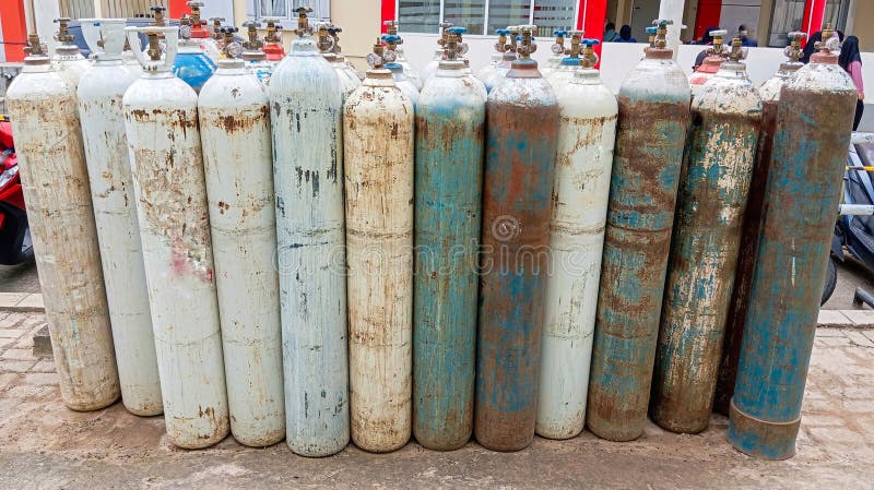 Old Oxygen Tank at the Hospital Stock Image - Image of food, iron ...