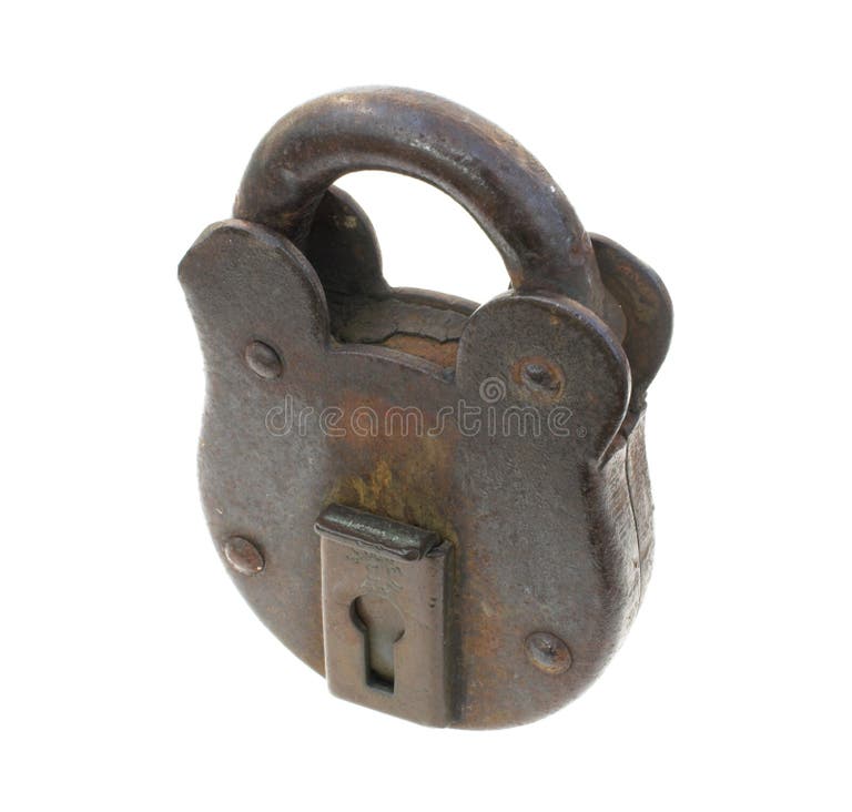 Old padlock stock image. Image of unlock, padlock, metal - 3889493