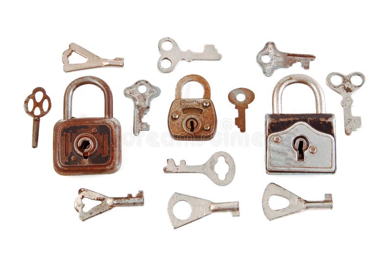 Antique Padlocks group stock photo. Image of metallic - 15015710
