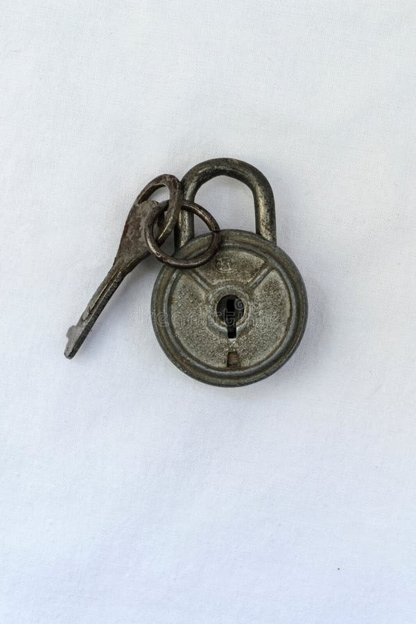 Old padlock and key stock image. Image of mystery, privacy - 218144179