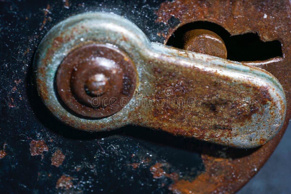 Old Padlock with Rust but Fully Functional Photographed in the Studio ...