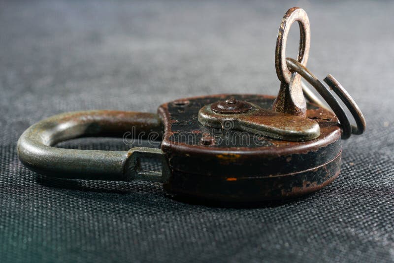 Old Padlock with Rust but Fully Functional Photographed in the Studio ...